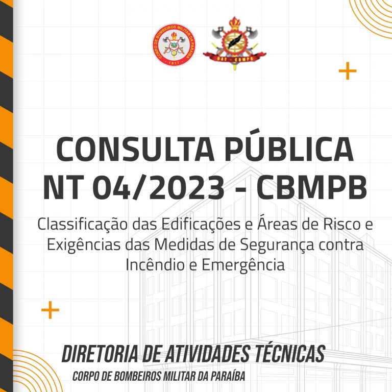 norma técnica – Corpo de Bombeiros Militar da Paraíba